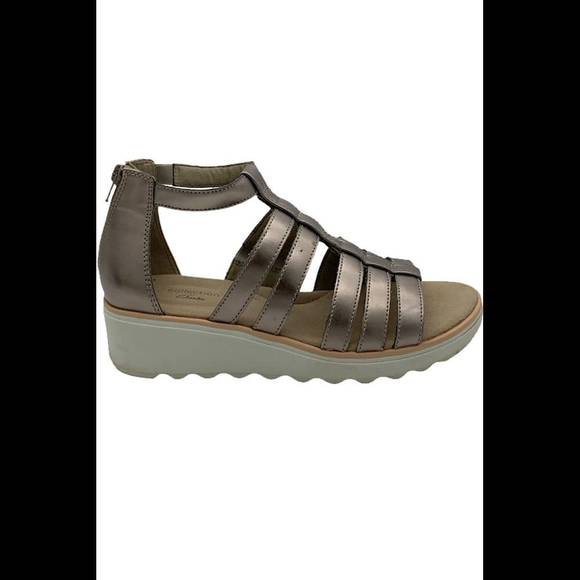 Clarks | Shoes | Clarks Collection Gladiator Wedge Sandals Jillian ...